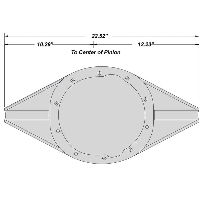 Ford 9 Center Housing Accepts 3 OD Tubes