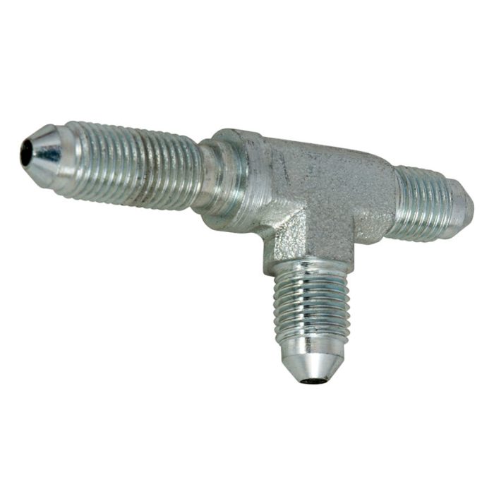 3 AN Male Brake Line Fitting Tee-On-Run Bulkhead